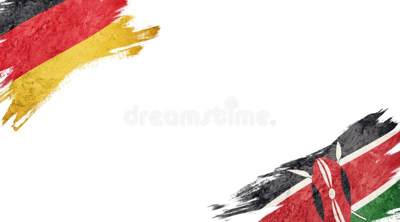 Flags of Germany AndÂ Kenya on White Background Stock Image - Image of ...