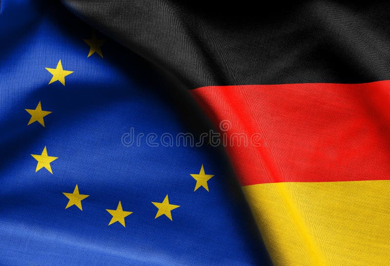 Flags of Germany and European Union Stock Image - Image of luxembourg ...