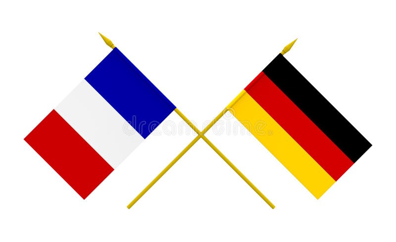 Flags, Germany and France stock illustration. Illustration of france ...