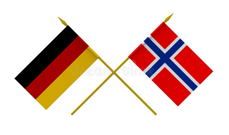 Norway and Germany. the Norwegian and German Flags. Official Proportion ...