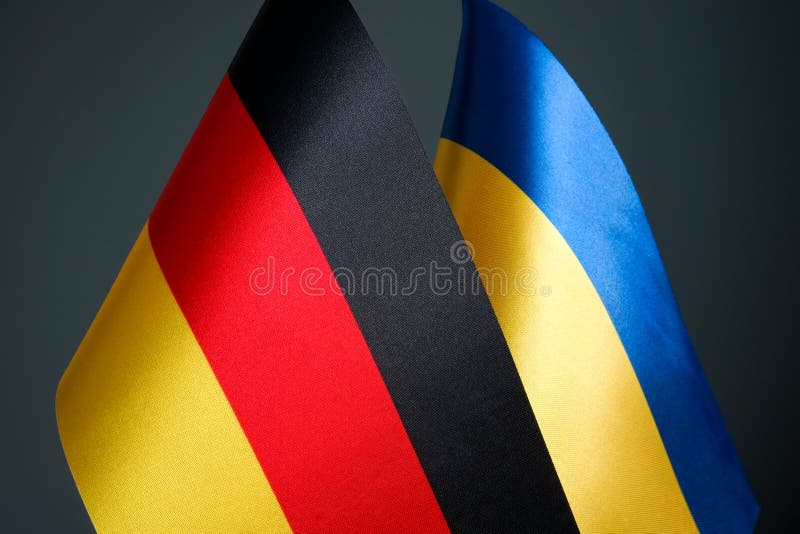 Flags of Germany and Ukraine. Relations between Countries. Stock Image ...
