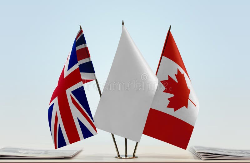 Flags of Great Britain and Canada Stock Photo - Image of flag, council ...
