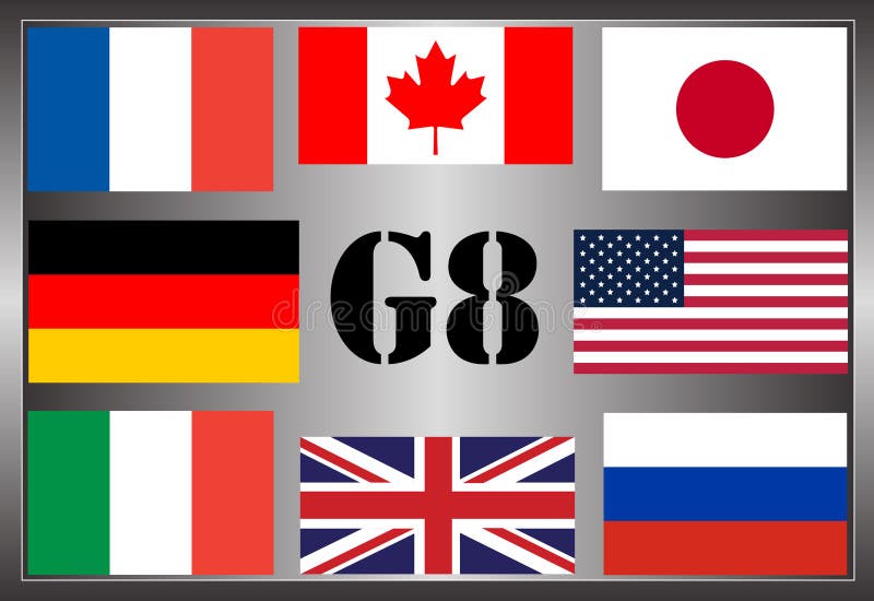 Group of Eight - G8 stock illustration. Illustration of canadian - 6800054