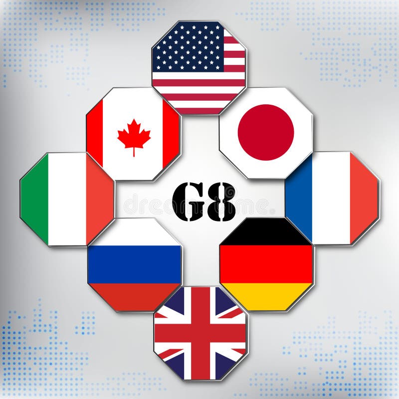 Group of Eight - G8 stock illustration. Illustration of canadian - 6800054