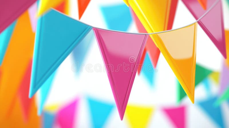 Flags Hanging from a Colorful Ceiling Decoration Stock Photo - Image of ...