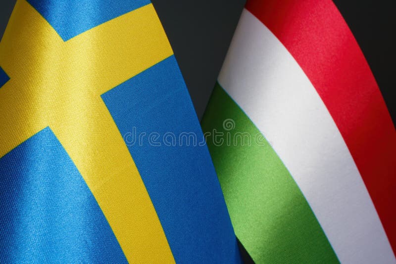 Flags of Hungary and Sweden As a Concept of Diplomatic Relations. Stock ...
