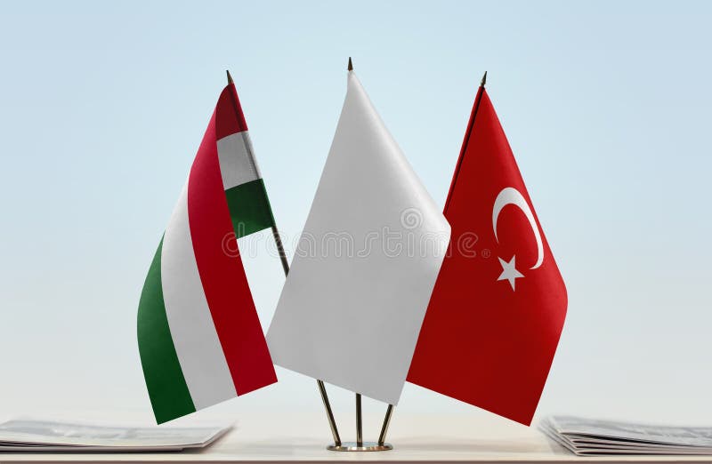 Flags of Hungary and Turkey Stock Photo - Image of countries ...