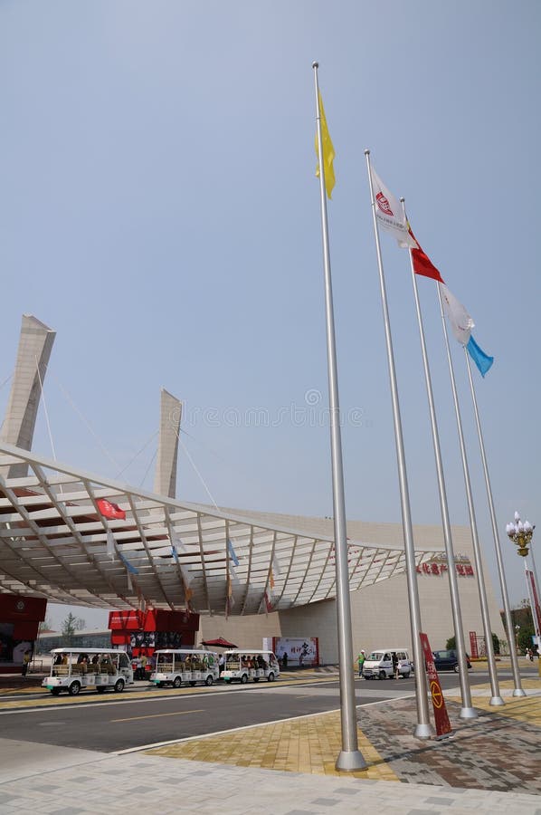 Flags before the ICH Park(Chengdu,China) Editorial Photography - Image ...