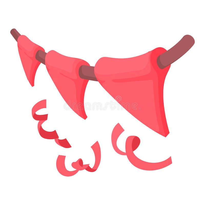 Flags icon, cartoon style stock illustration. Illustration of cartoon ...