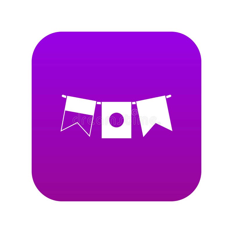 Flags icon digital purple stock vector. Illustration of banner - 154012928