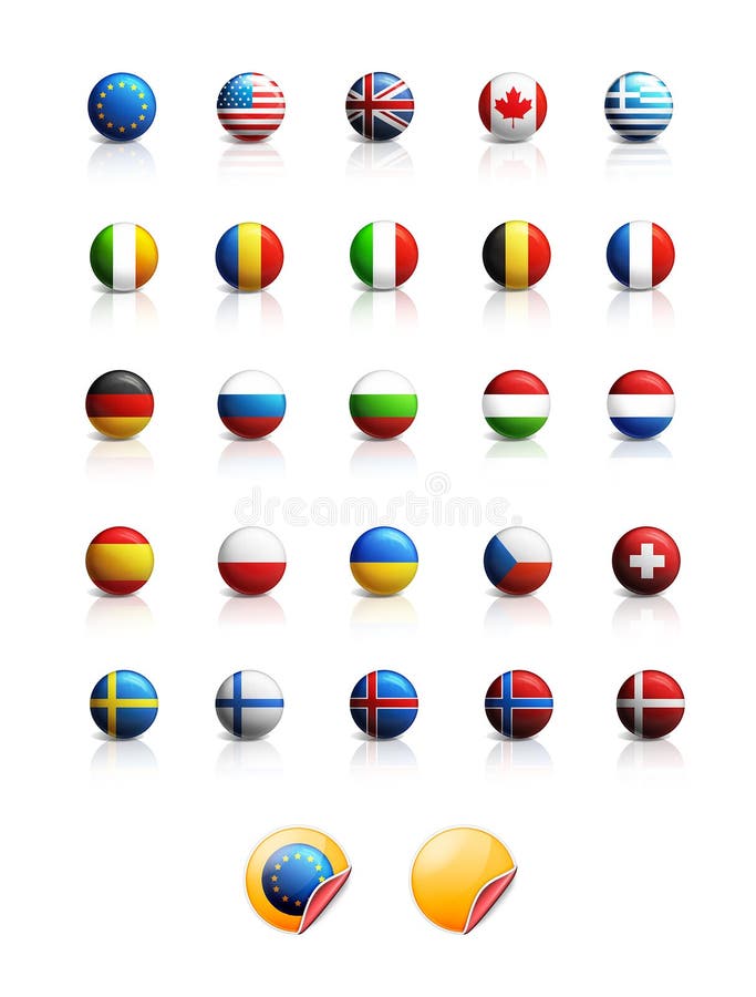 Flags icons stock illustration. Illustration of icon - 23632892
