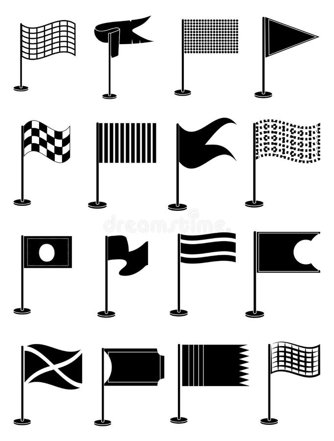 Flags icons set stock vector. Illustration of location - 51448031