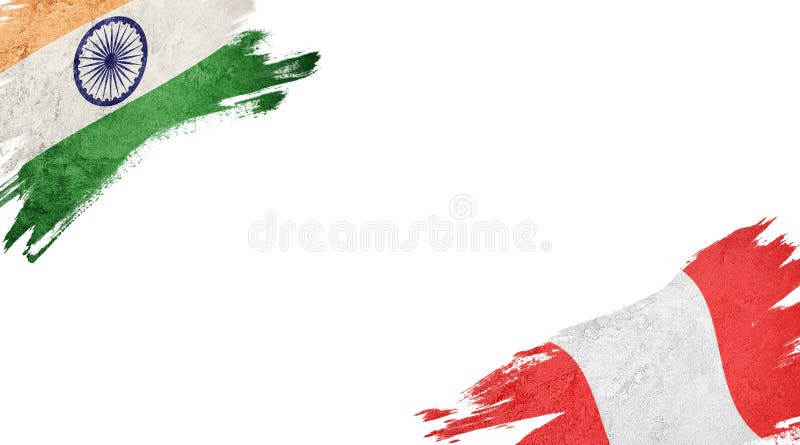 Flags of India AndÂ Peru on White Background Stock Photo - Image of ...