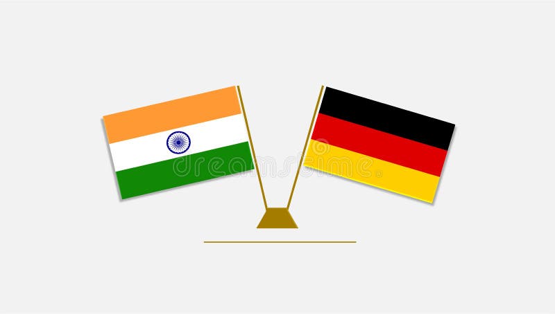 Flags of India and Germany. Partnership. Background and Illustrations ...