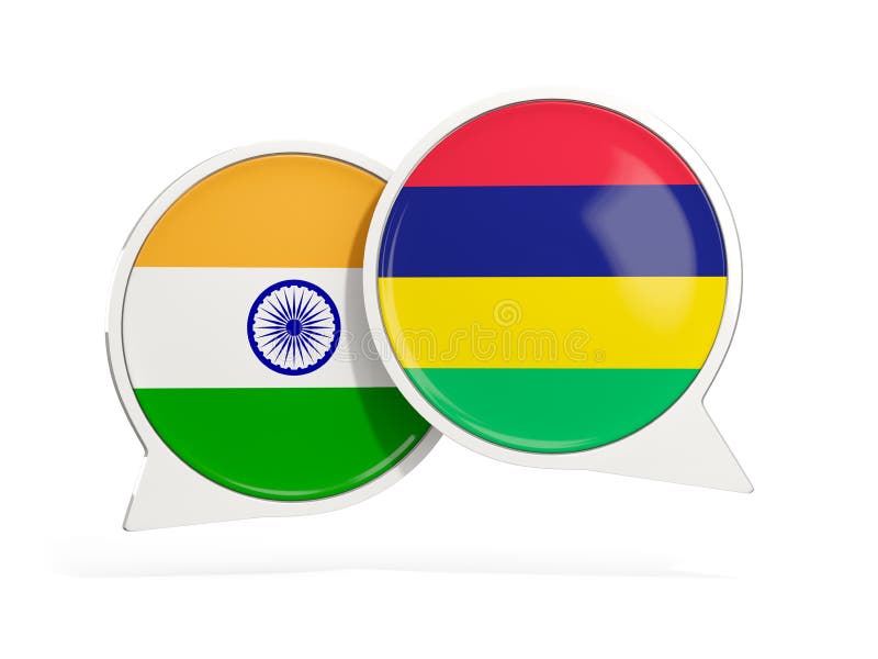 India and Mauritius Flags. Vector Illustration. Stock Illustration ...
