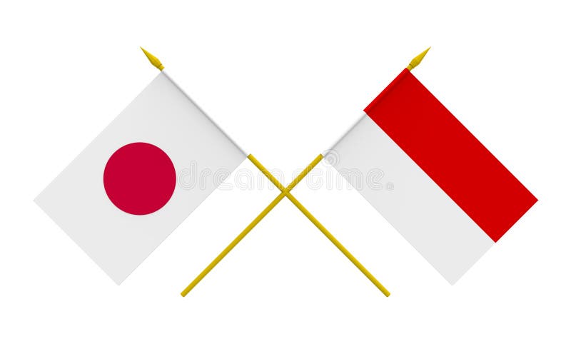 Flags, Indonesia and Japan stock illustration. Illustration of asian ...