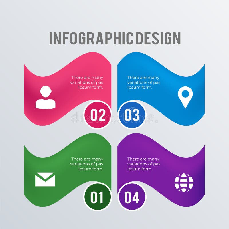 Flags Informational Infographic Template Design. Business Concept ...