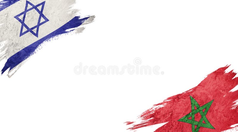 Flags of Israel AndÂ Morocco on White Background Stock Photo - Image of ...