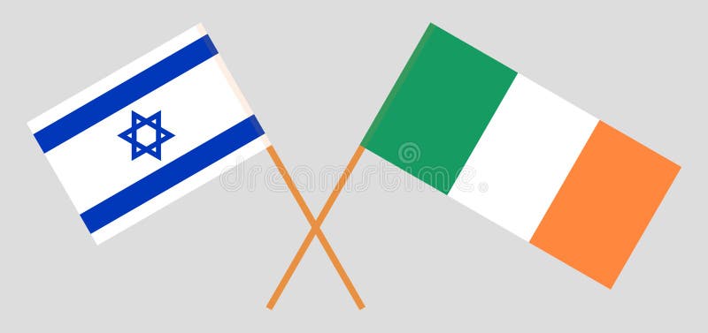 Flags of Israel and Ireland Stock Vector - Illustration of correct ...