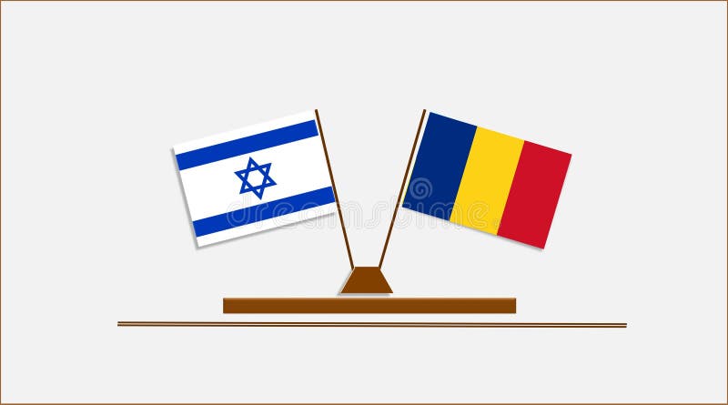 Flags of Israel and Romania. Meetings. Background and Illustrations ...