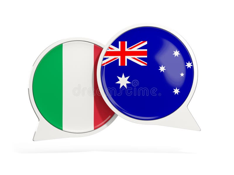 Italy and Australia Two Half Flags Together Stock Illustration ...