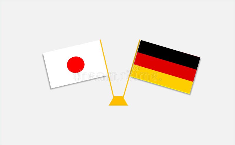 Flags of Japan and Germany. Meetings. Background and Illustrations ...