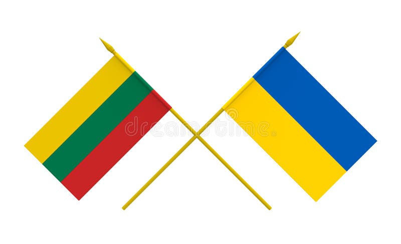 Flags, Lithuania and Ukraine Stock Illustration - Illustration of ...