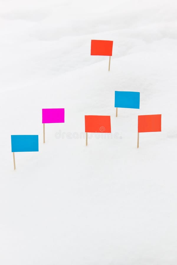 Set of Flags. Location Marker Symbols Stock Image - Image of blue, snow ...