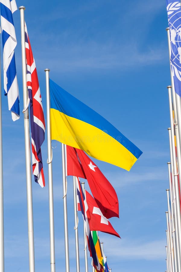 Flags of Many Nations in Canberra Stock Image - Image of official ...