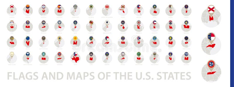 Alphabetically Sorted Circle Flags of US States. Set of Round Flags ... Alphabetically Sorted Circle Flags of US States. Set of Round Flags ...