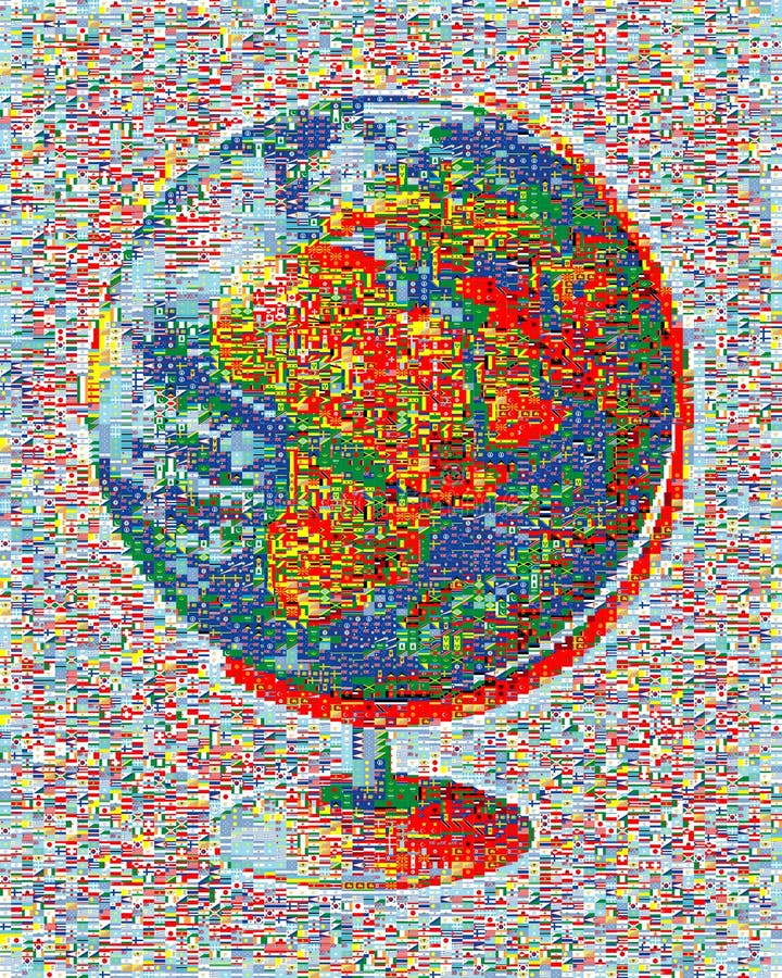 Flags mosaic world stock illustration. Illustration of cartography ...