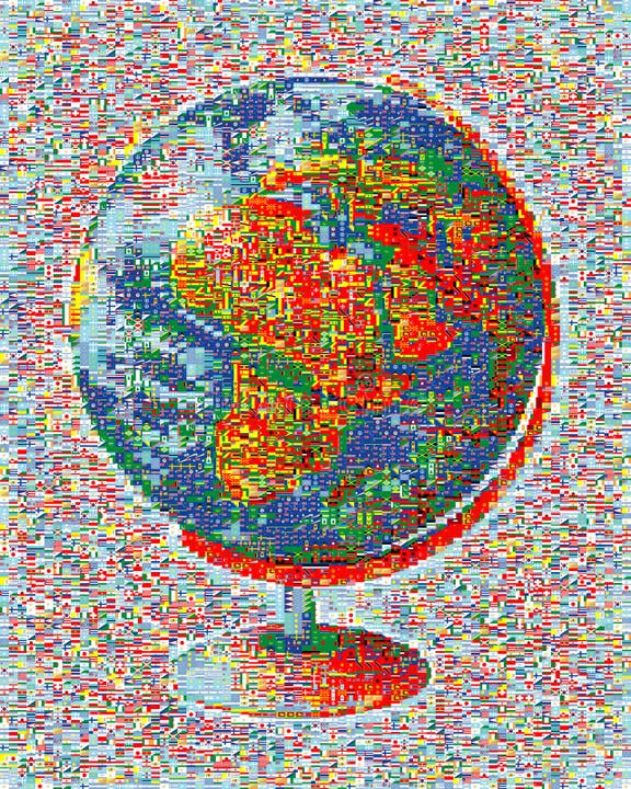 Flags mosaic world stock illustration. Illustration of cartography ...