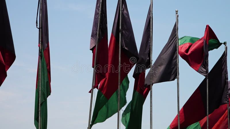 Flags Moving in a Windy Day Stock Footage - Video of belief, wind ...