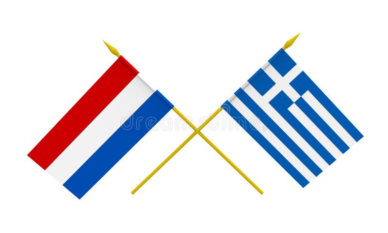 Flags, Netherlands and Greece Stock Illustration - Illustration of ...