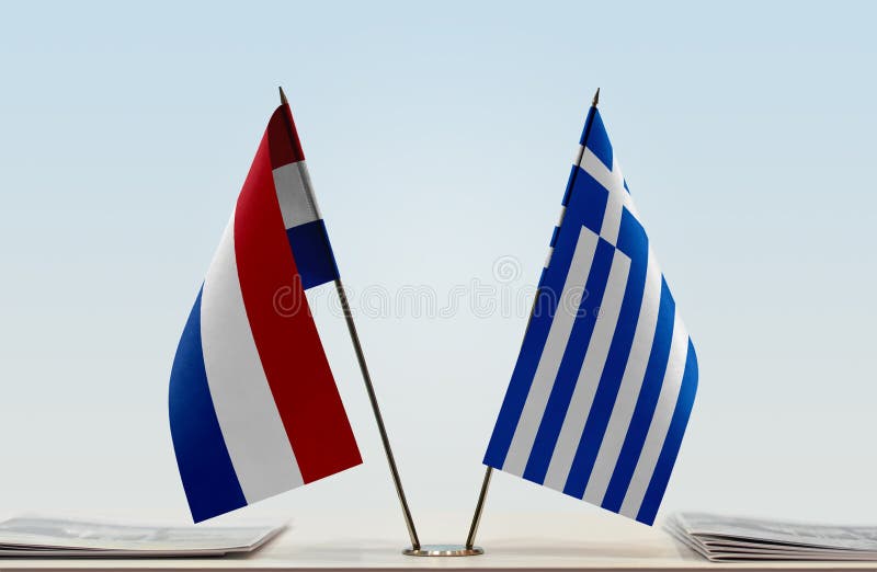 Flags of Netherlands and Greece Stock Illustration - Illustration of ...