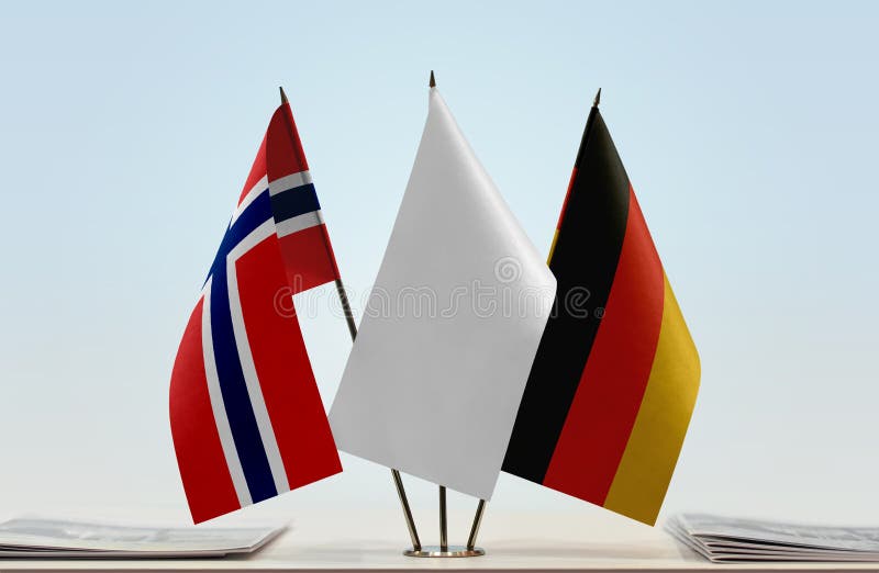 Flags of Norway and Germany Stock Photo - Image of invest, delegation ...