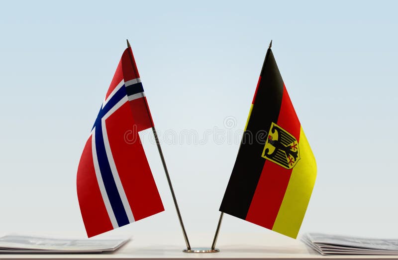 Flags of Norway and Germany Stock Illustration - Illustration of ...