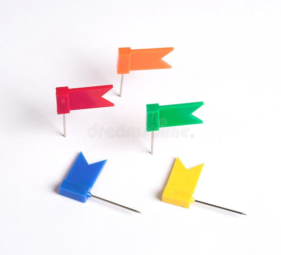 Flags for note stock image. Image of office, stickpin - 1447813