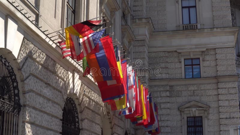 Flags of the OSCE Participating States on the Headquarters Building in ...