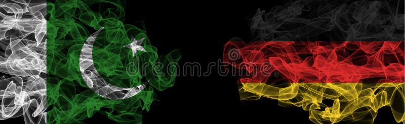 Pakistan and Germany Realistic Flag â€“ Fabric Texture Illustration ...
