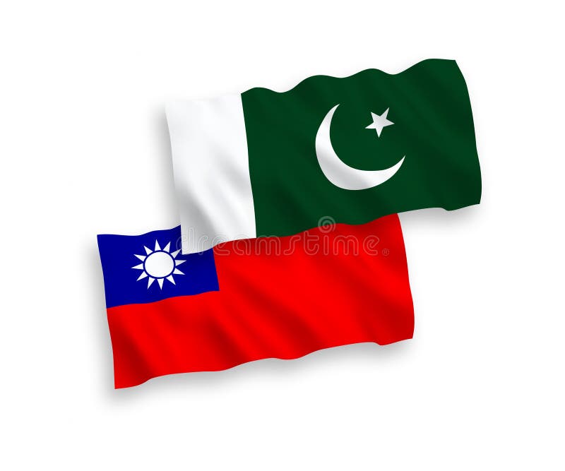 Pakistan and Taiwan Flags Together Paper Texture Illustration Stock ...