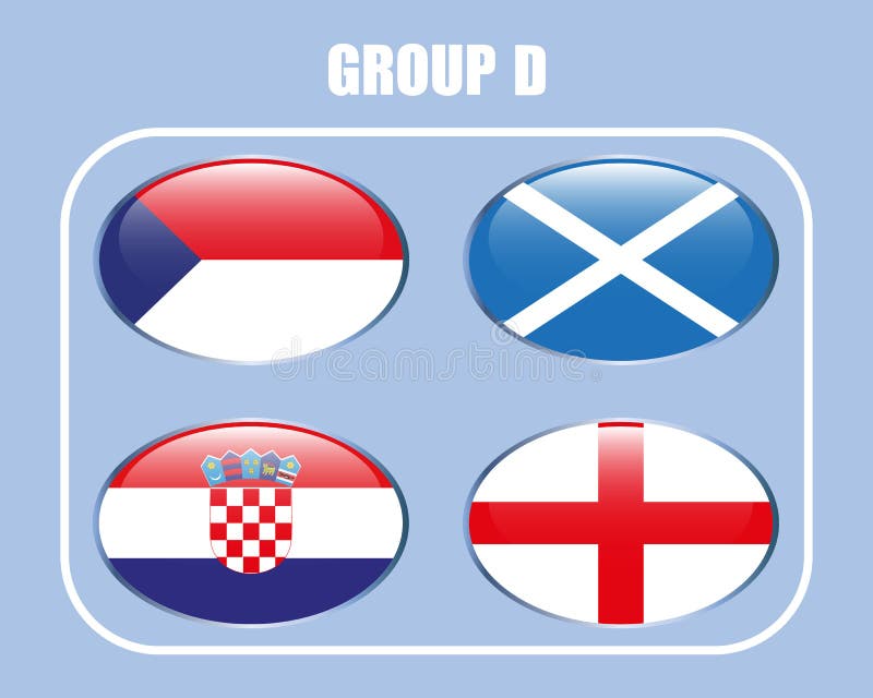 Flags of the Participating Teams with the Text for the European Cup ...