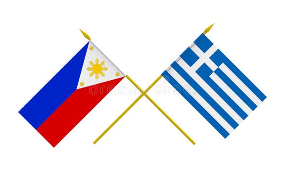 Flags, Philippines and Greece Stock Illustration - Illustration of ...