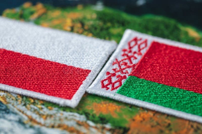 Flags of Poland and Belarus. the Concept of Mutual Relations and Border ...