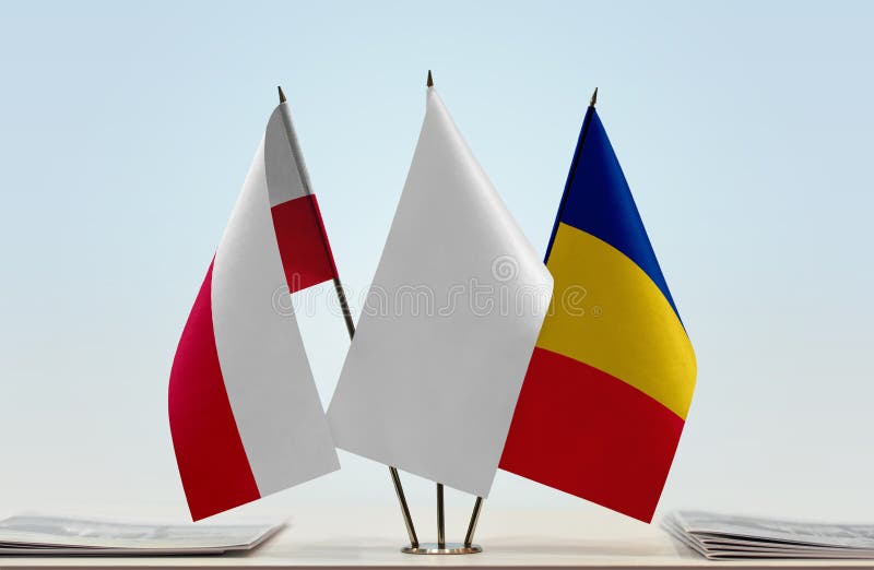 Flags of Poland and Romania Stock Photo - Image of cooperation ...