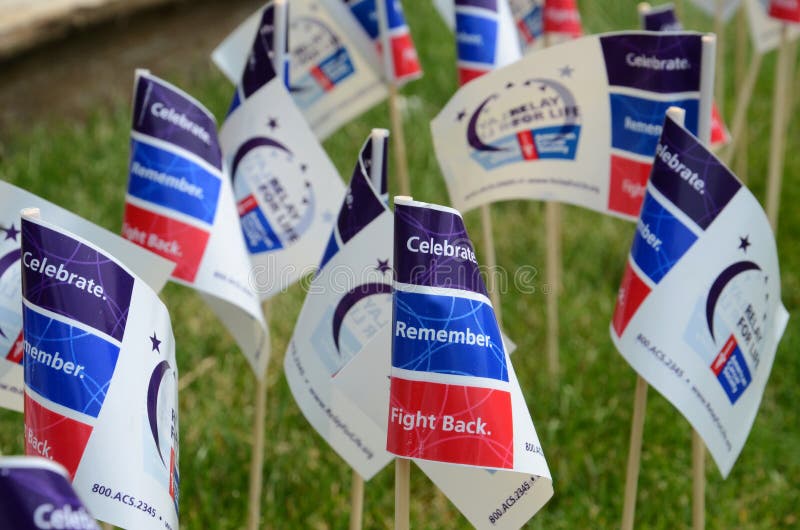 Flags at Relay for Life of Ann Arbor Event Editorial Stock Photo ...