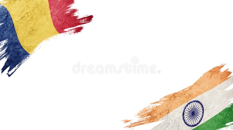Romania and India. the Romanian and Indian Flags. Official Proportion ...