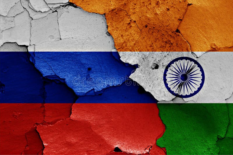 Flags of Russia and India on Cracked Wall Stock Photo - Image of crisis ...