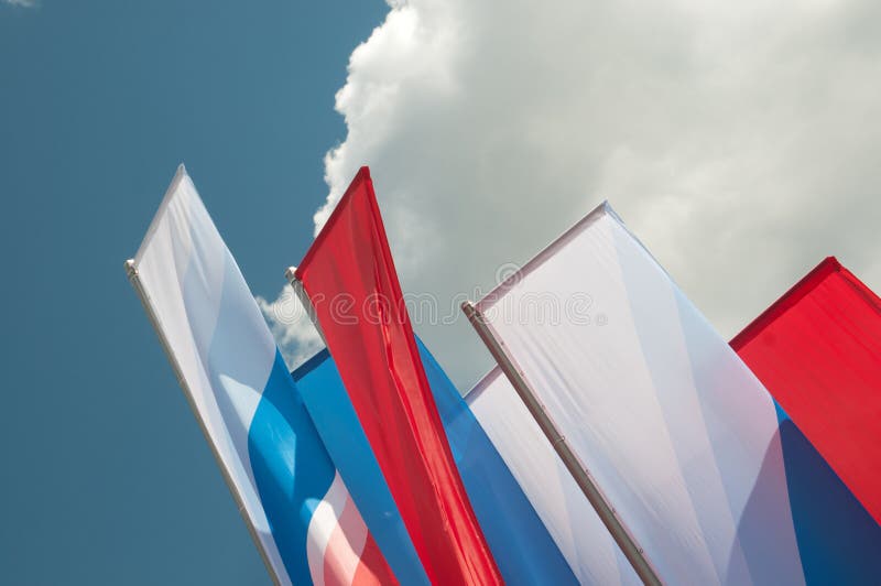 Flags in Russian colors stock photo. Image of russian - 73284150