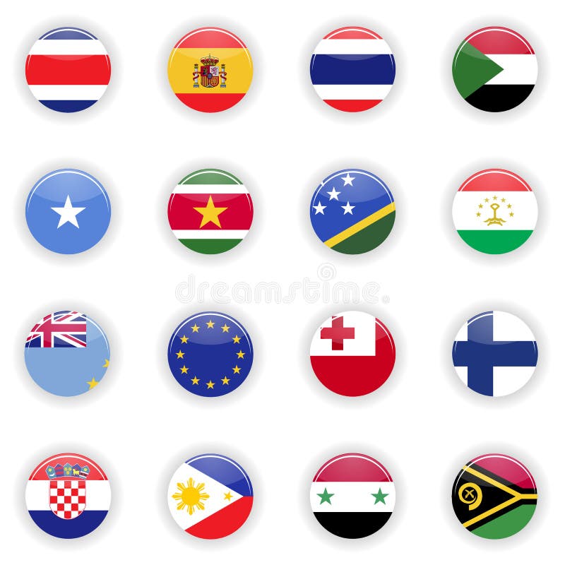 200 Flags set of the world stock vector. Illustration of america - 75599725